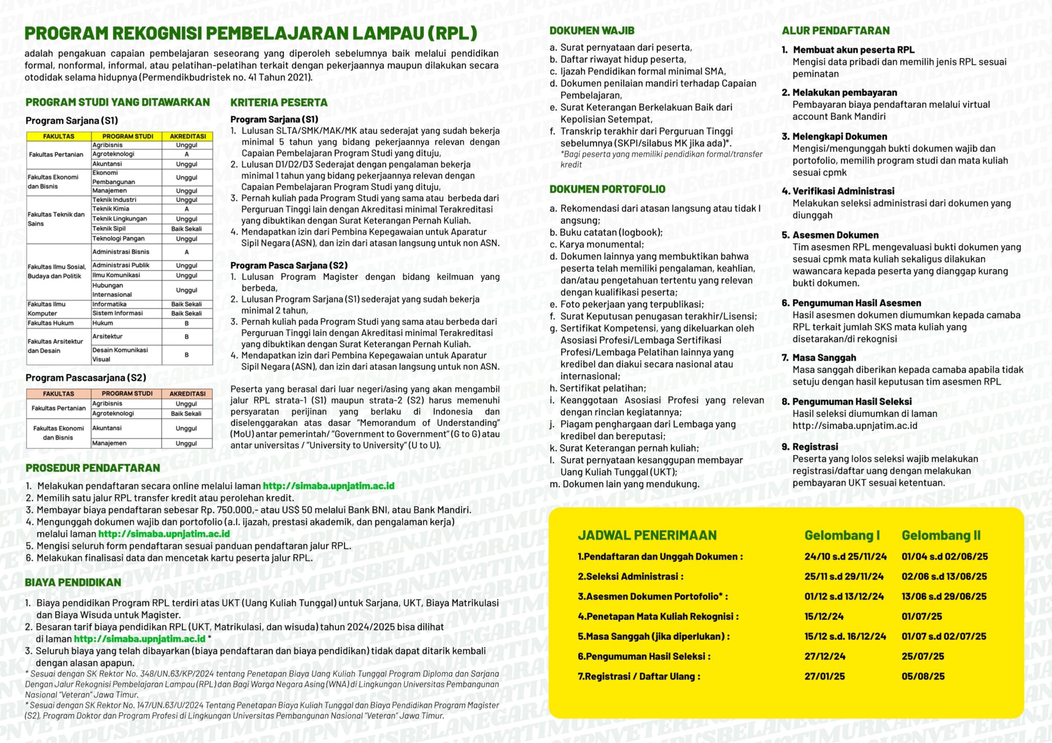 Program Rekognisi Pembelajaran Lampau (RPL) – Prodi Manajemen